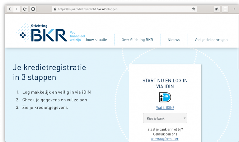 BKR registratie opvragen – OpenBKR
